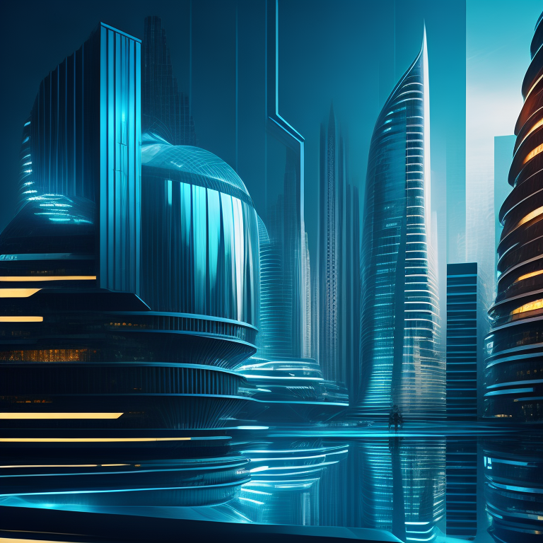 “cyber city futuristic buildings” – Spring AI Studio