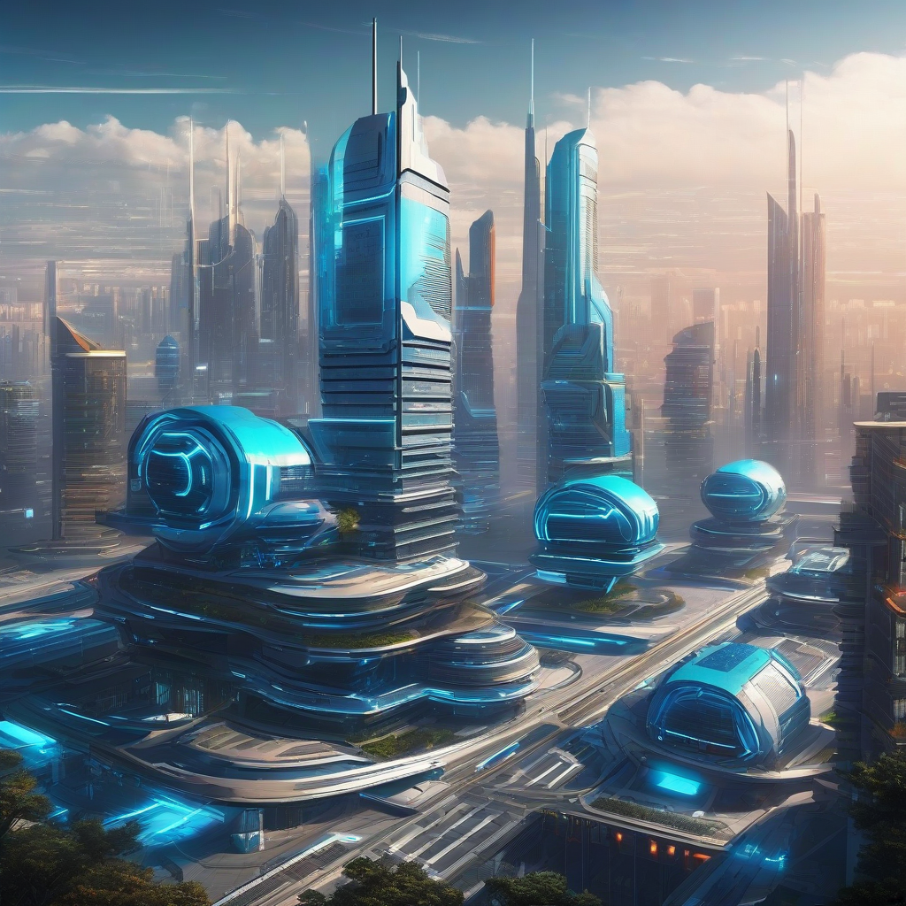 “cyber city futuristic buildings” – Spring AI Studio