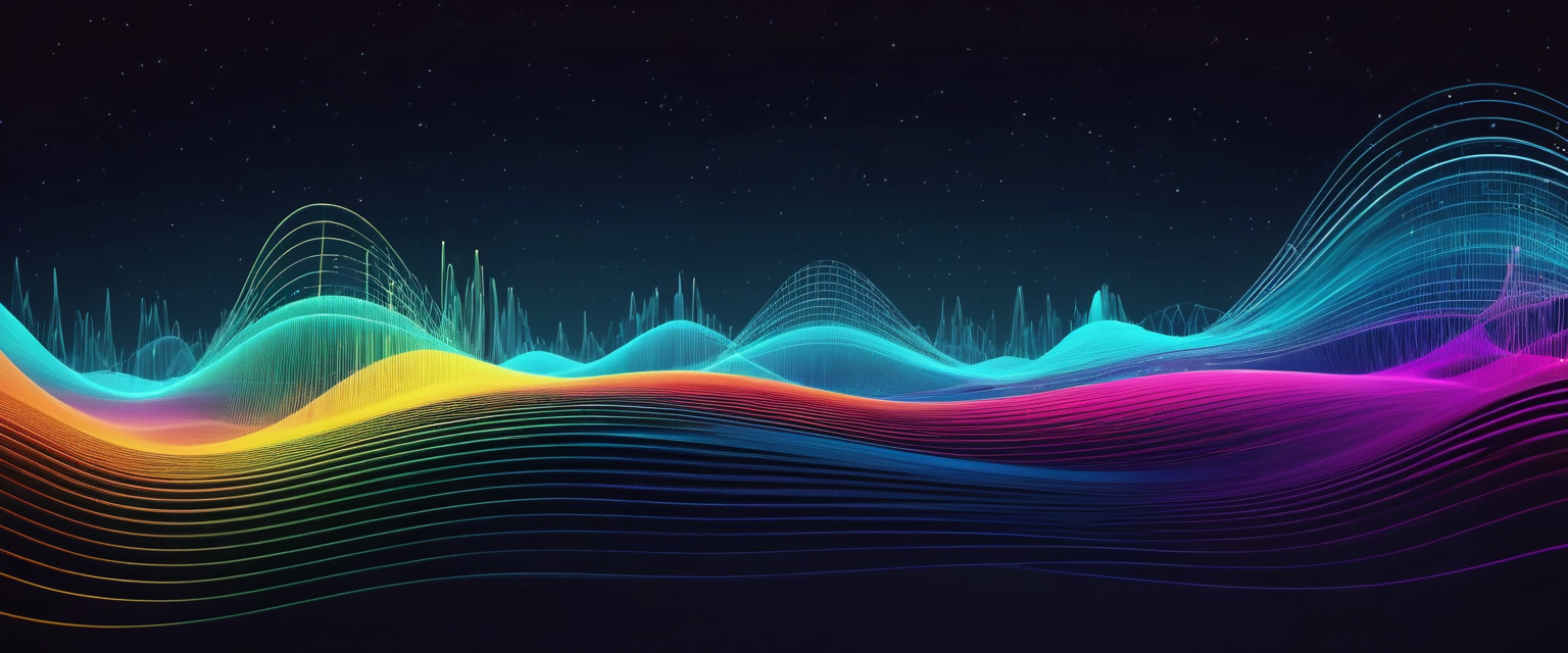 “A mesmerizing illustration of a timeline of sound waves growing larger ...